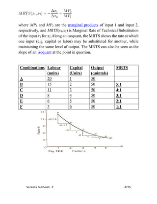 Production Function,Cost Concepts & Cost-Output analysis | PDF