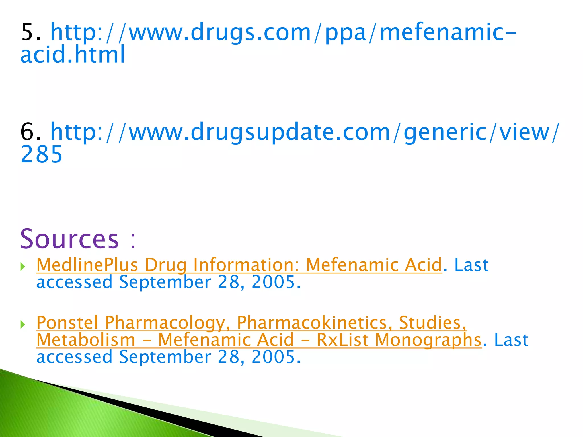 Mefenamic acid | PPTX