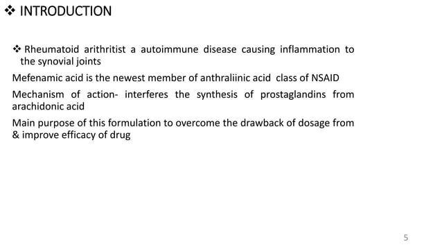 Formulation and evaluation of nanoemulsion of NSAID MEFENAMIC ACID .pptx