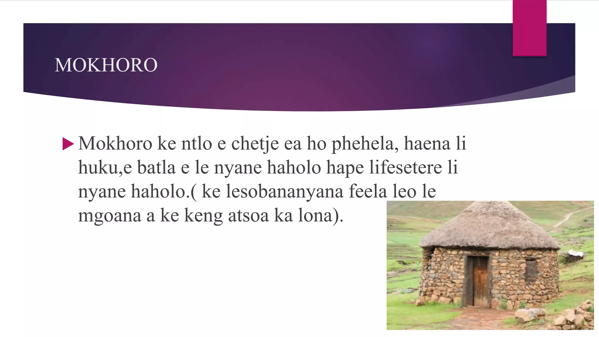 Mefuta ea matlo a Basotho.pptx