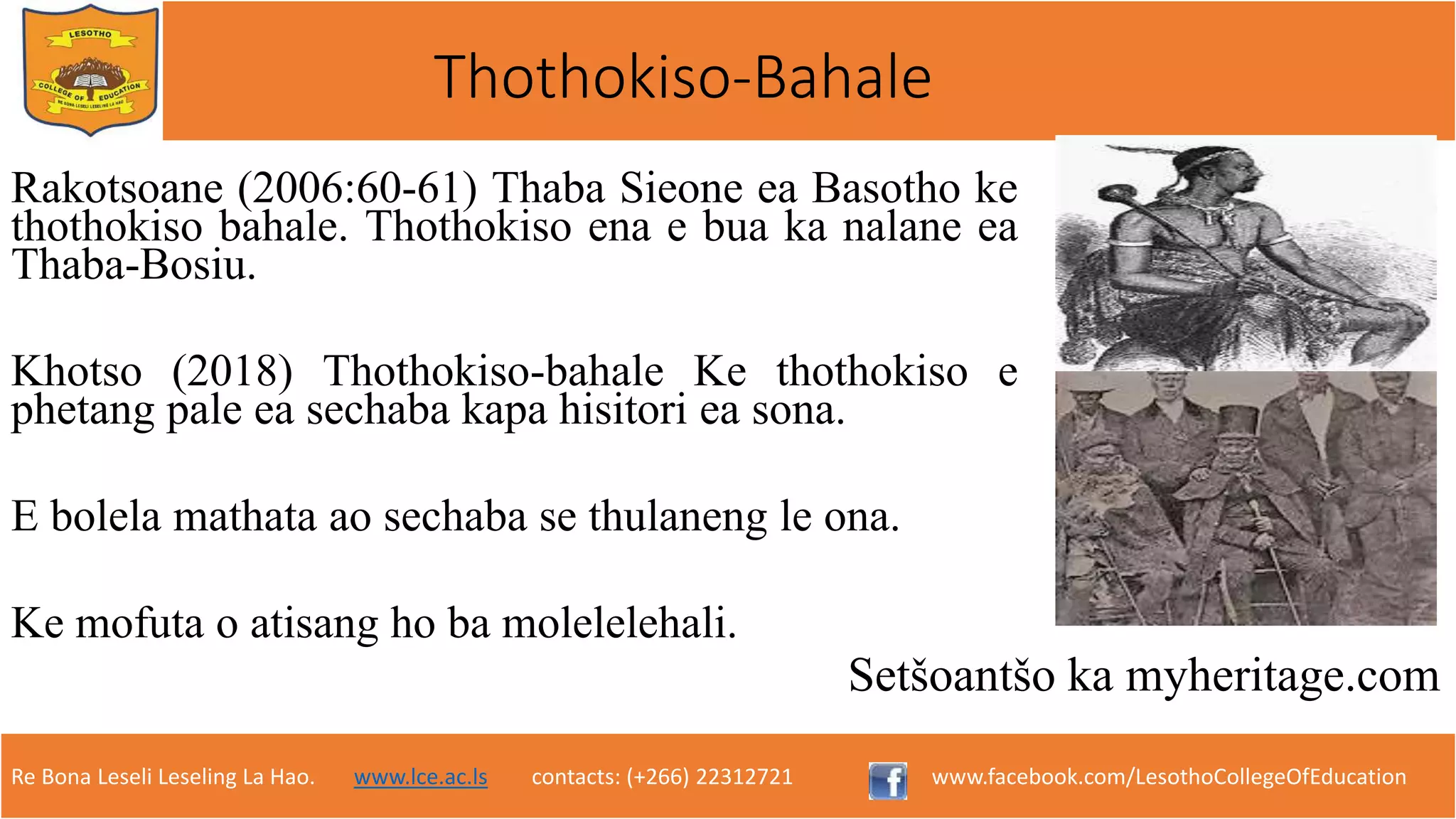 Mefuta ea thothokiso | PPTX