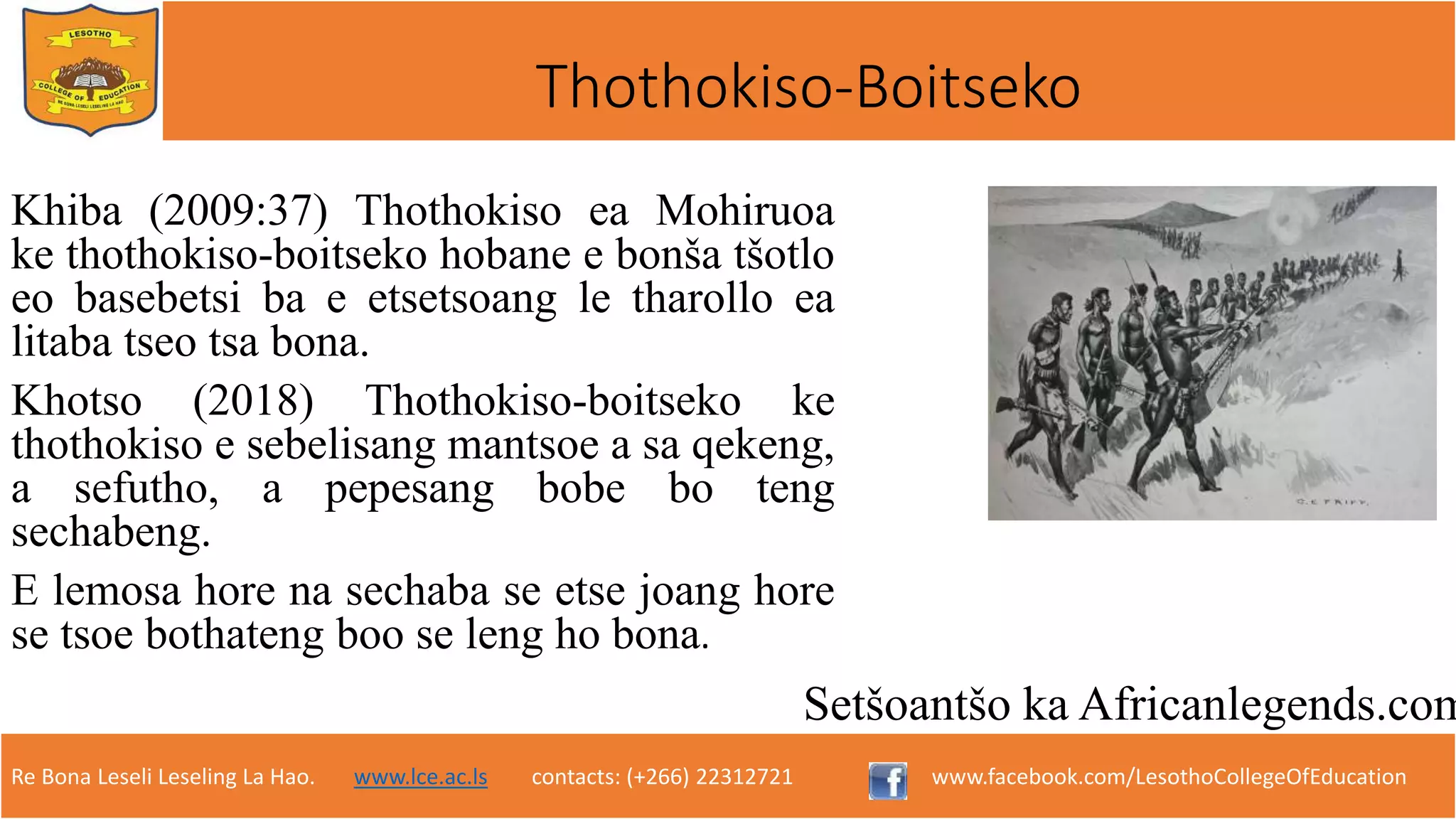 Mefuta ea thothokiso | PPTX