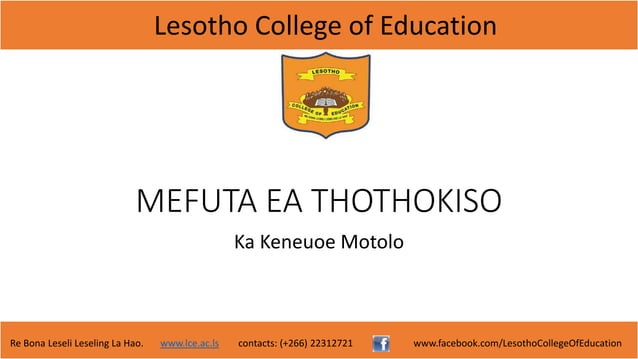 Mefuta ea thothokiso | PPTX