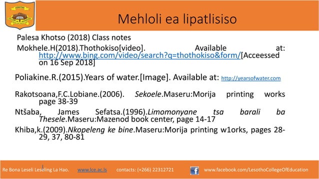 Mefuta ea thothokiso | PPTX