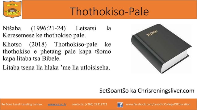Mefuta ea thothokiso | PPTX