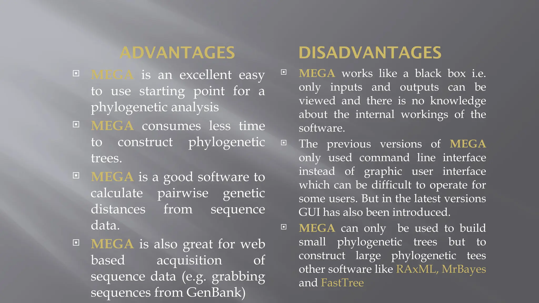 Molecular evolution genetic..MEGA1.pptx