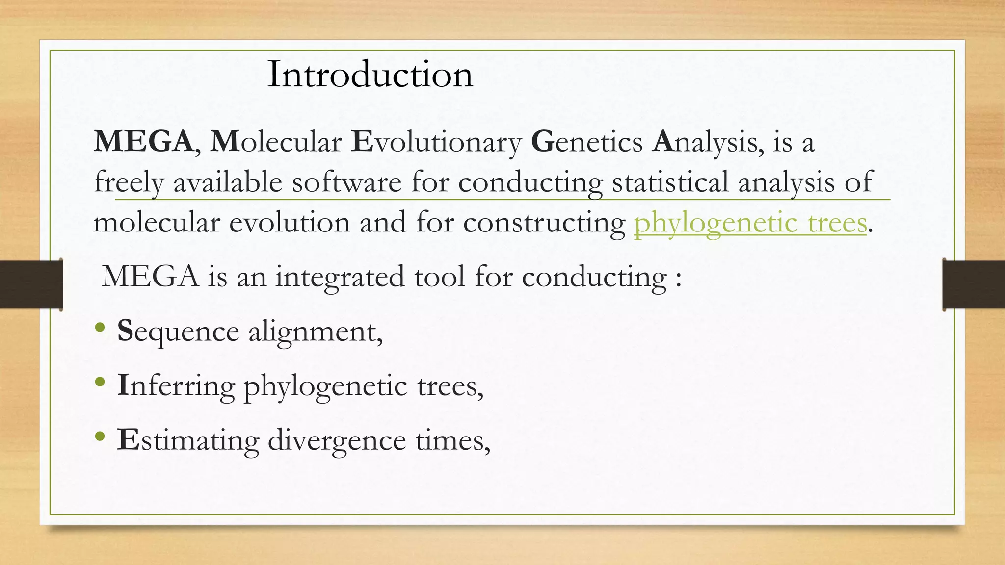 MEGA (Molecular Evolutionary Genetics Analysis) | PDF