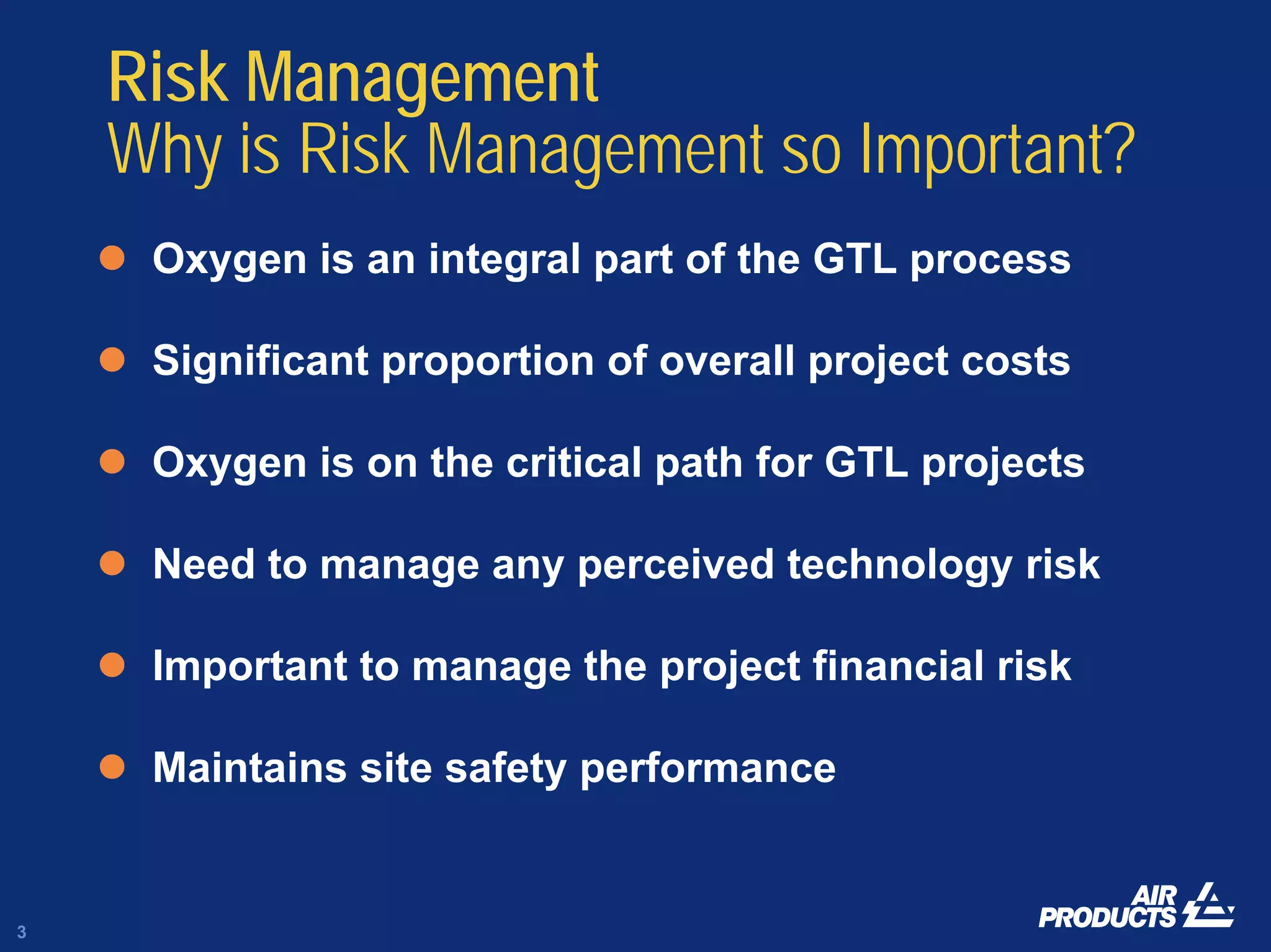 Mega air separation risk management | PPT