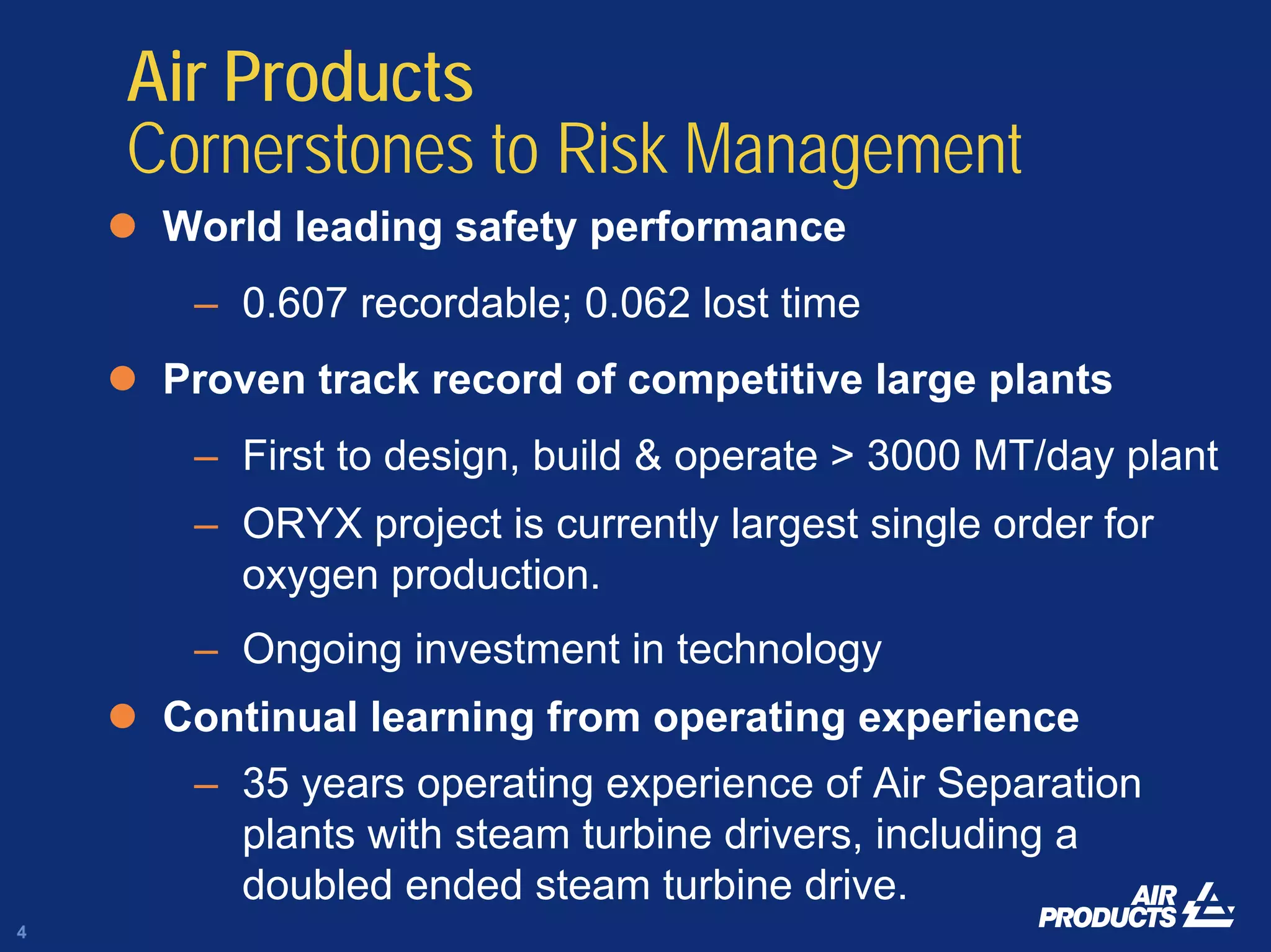 Mega air separation risk management | PPT