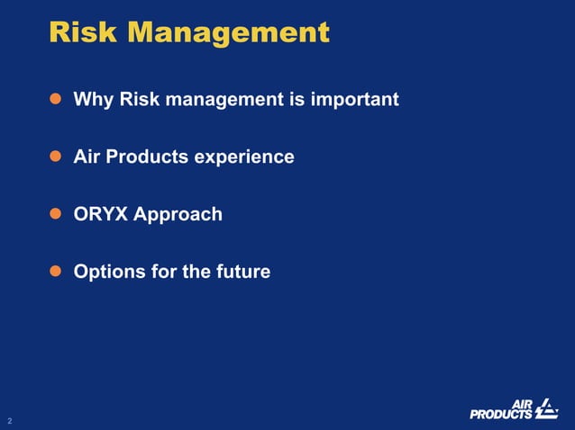 Mega air separation risk management | PPT