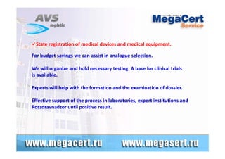 Presentation of MEGACERT and AVS Logistik group of companies | PPT