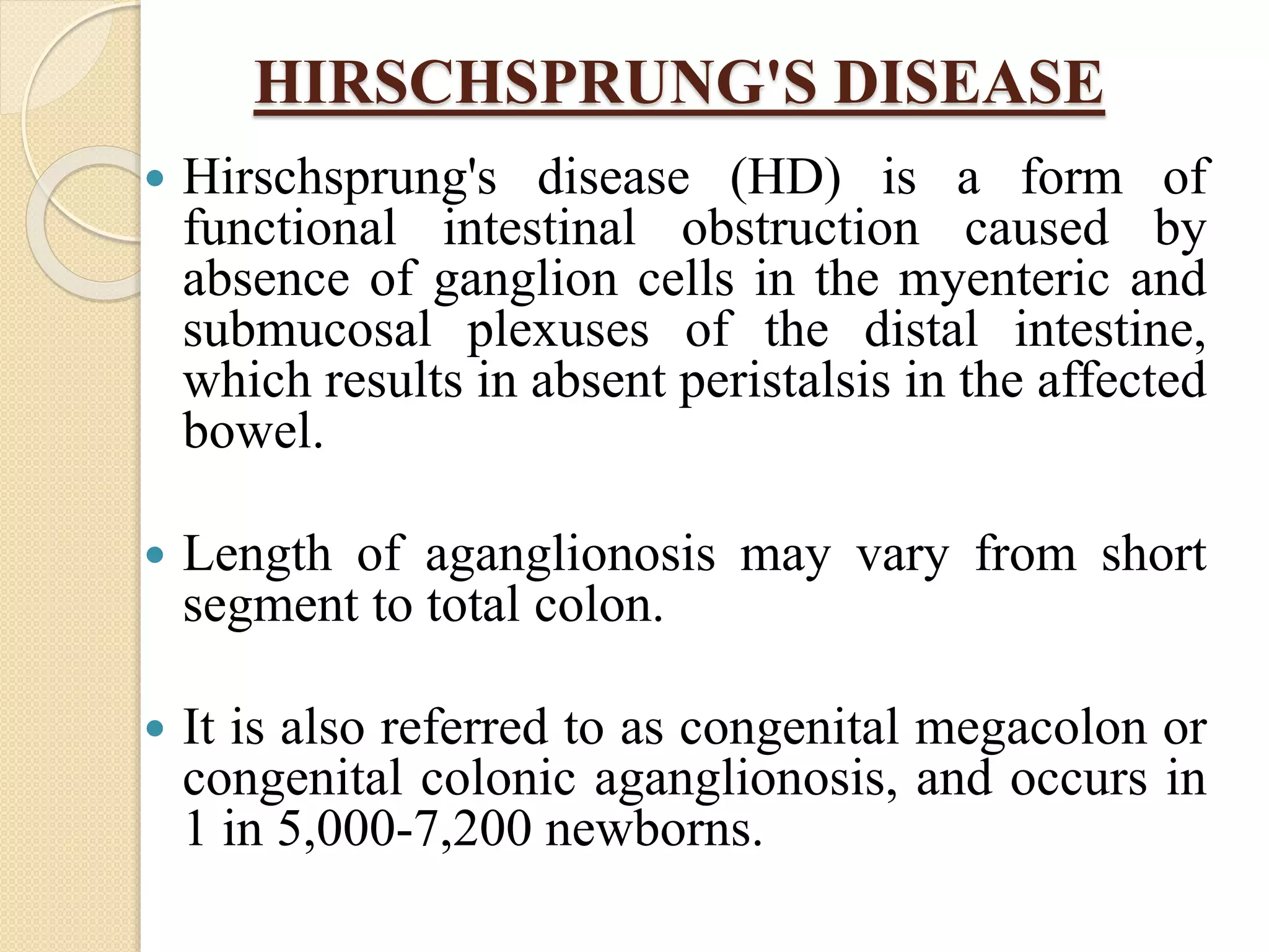 Megacolon Disease in Children | PPTX