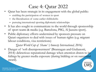 Mega events, soft power and Qatar | PPTX