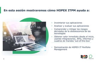 Presentación MEGA HOPEX: IT Portfolio Management | PDF