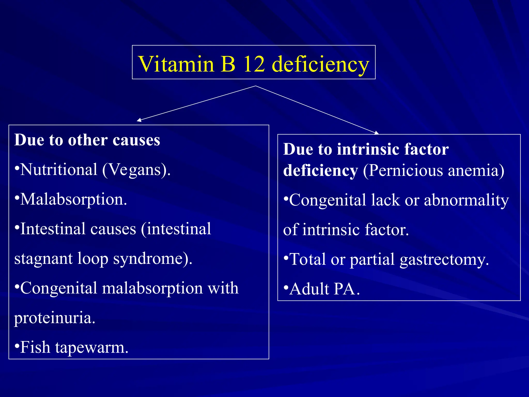 Megalaoblastic anemia (B12) deficiency.. | PPT