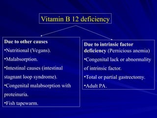 Megalaoblastic anemia (B12) deficiency.. | PPT