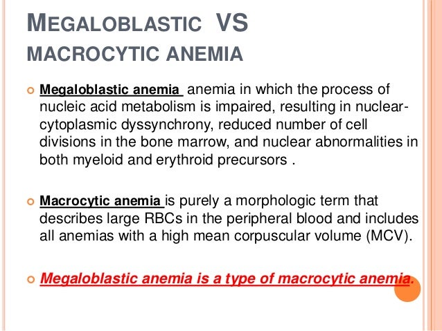 Megaloblastic anemia
