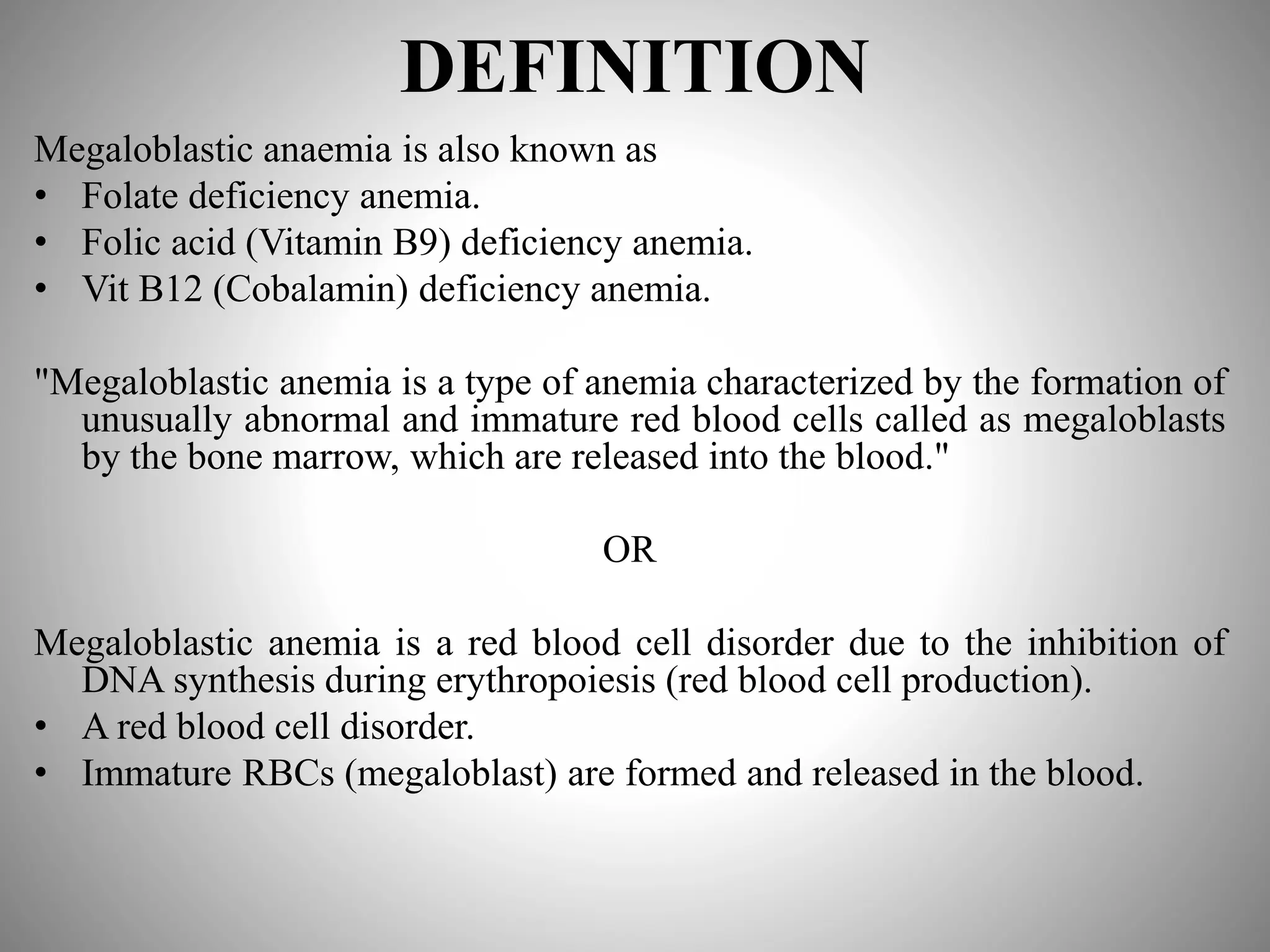 PATHOPHYSIOLOGY OF MEGALOBLASTIC ANEMIA .pptx