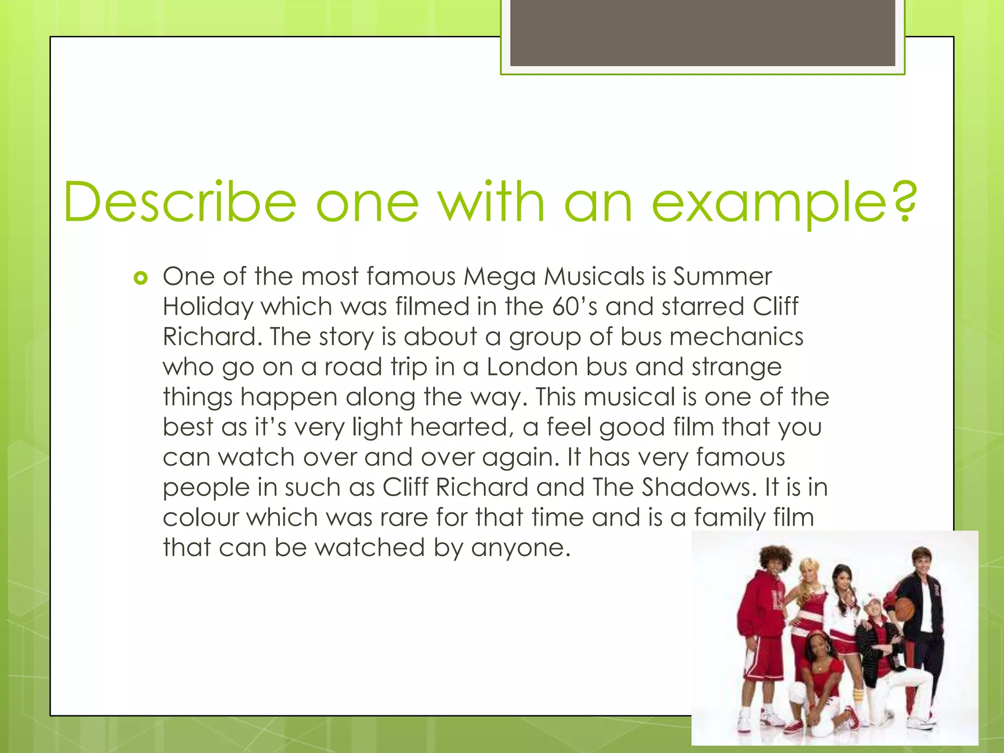 Mega musicals | PPTX
