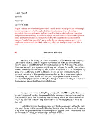Disney Persuasive Narrative | PDF