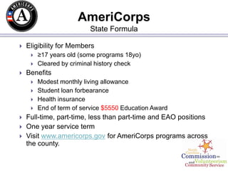 Tapping Into AmeriCorps Programming | PPT