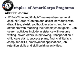 Tapping Into AmeriCorps Programming | PPT