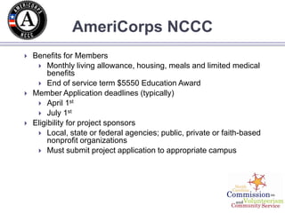 Tapping Into AmeriCorps Programming | PPT