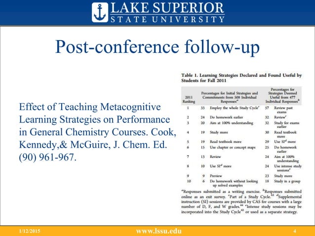 Metacognition & Self-regulated Learning | PPTX