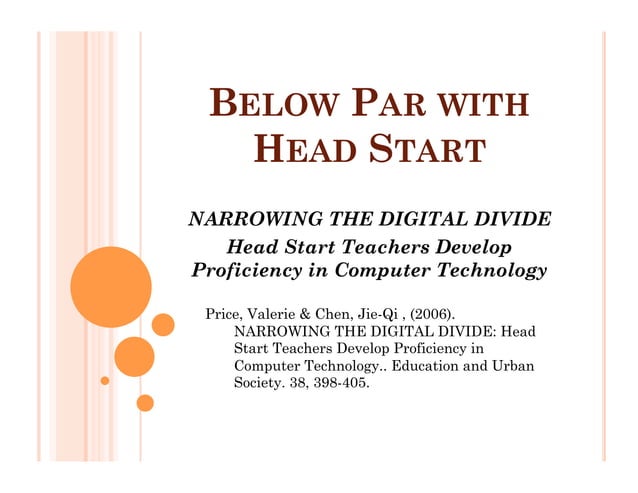 head start | PDF