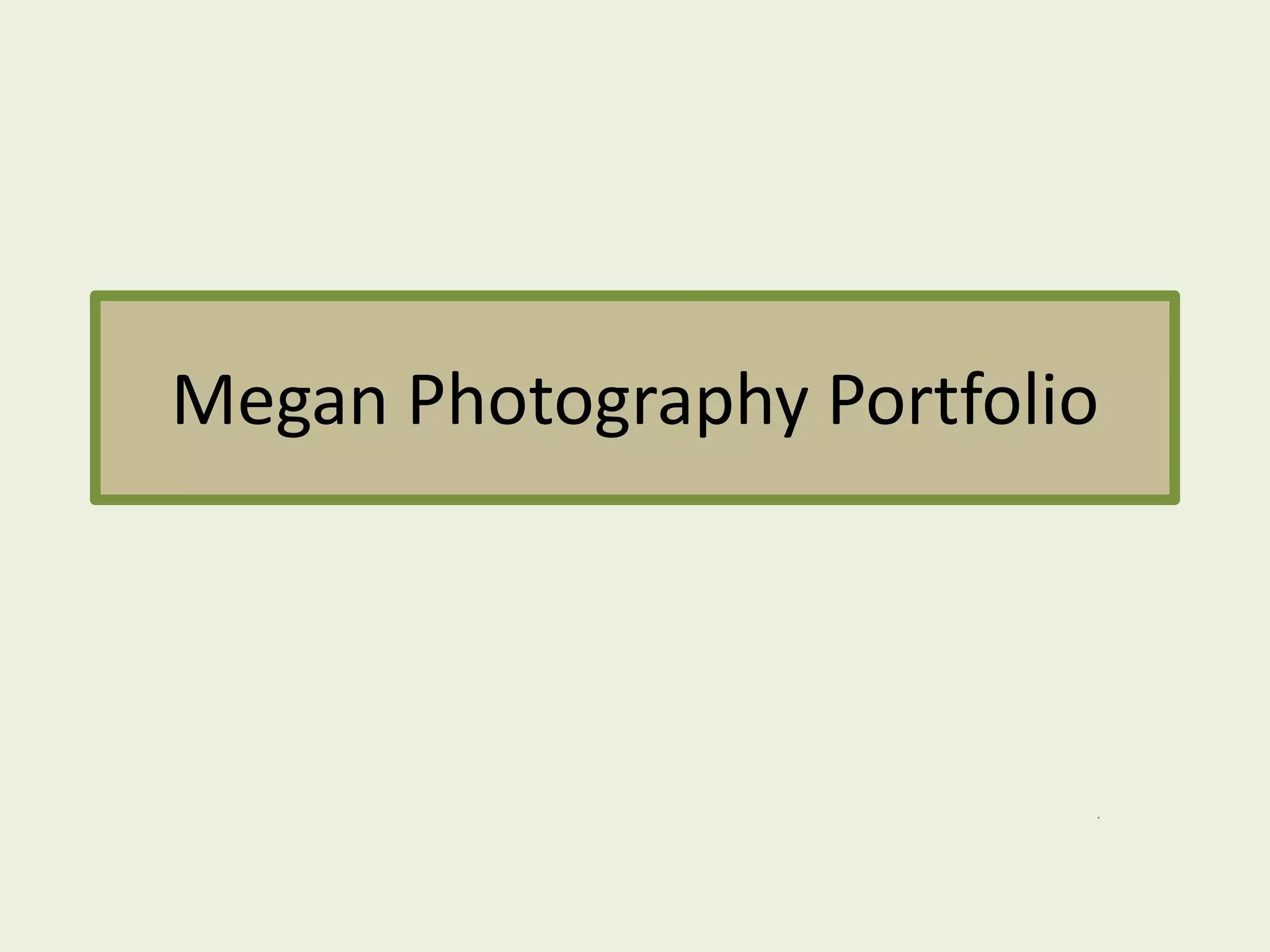 Megan photography portfolio | PPTX