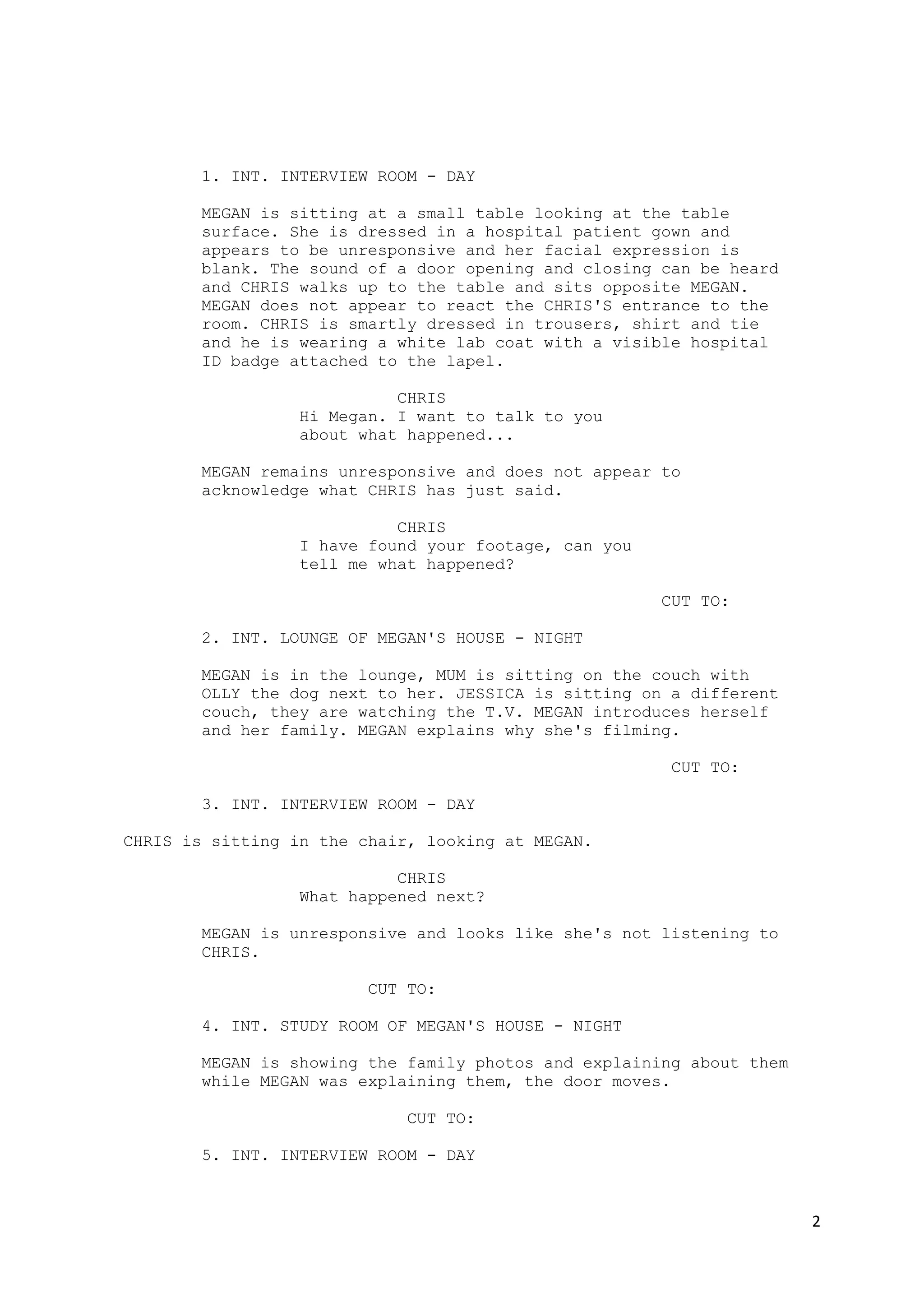 Megan robinson ig4 short film script | DOCX
