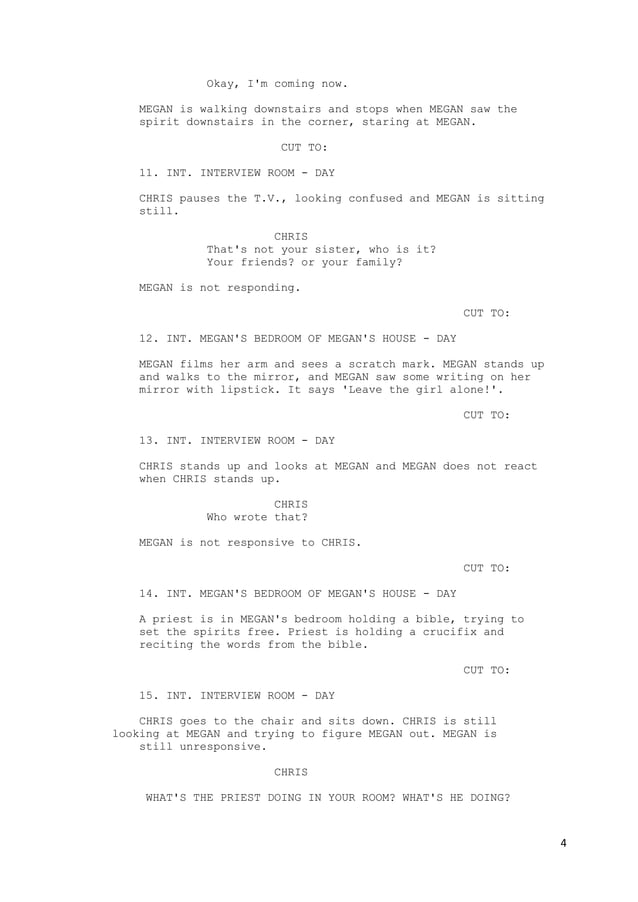 Megan robinson ig4 short film script | DOCX