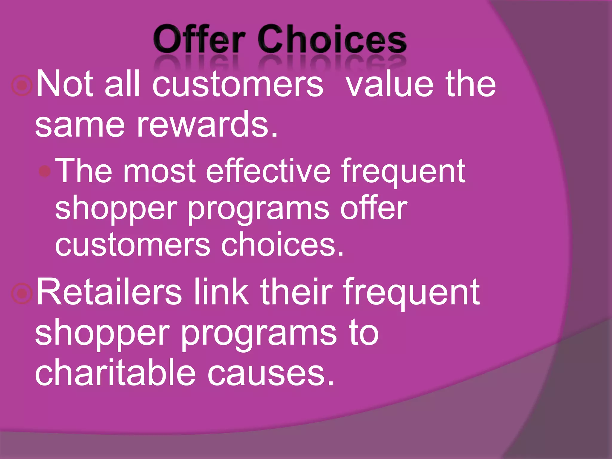 Frequent Shopper Programs | PPTX