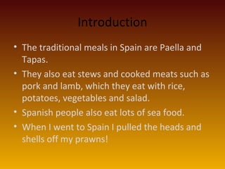 Megans spanish food power point | PPT