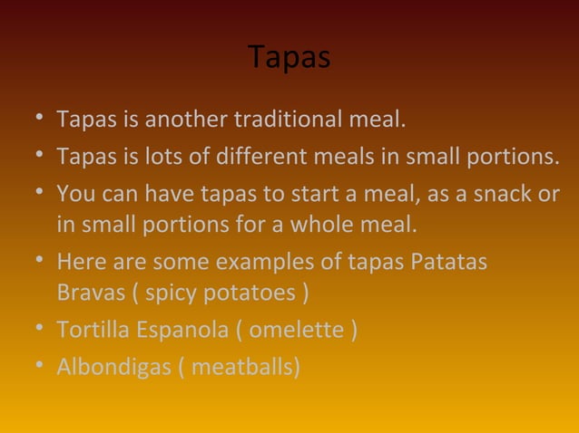 Megans spanish food power point | PPT