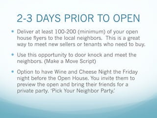 Mega Open House Strategy | PDF