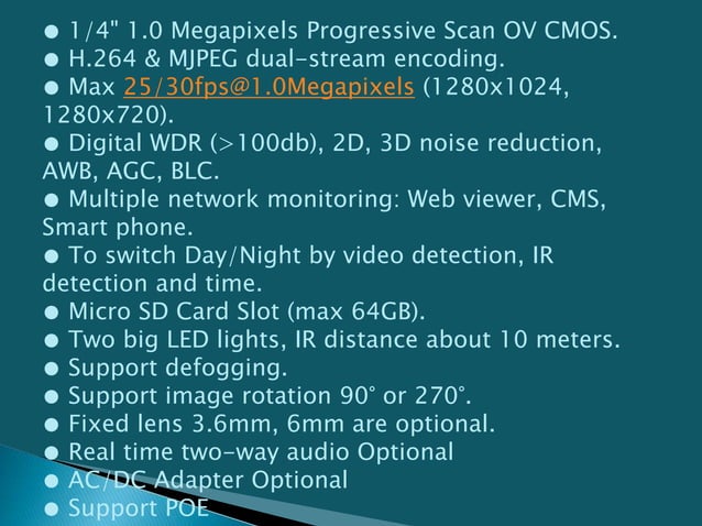 Megapixel ip cameras | PPT