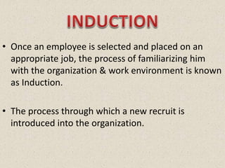 placement & induction | PPTX