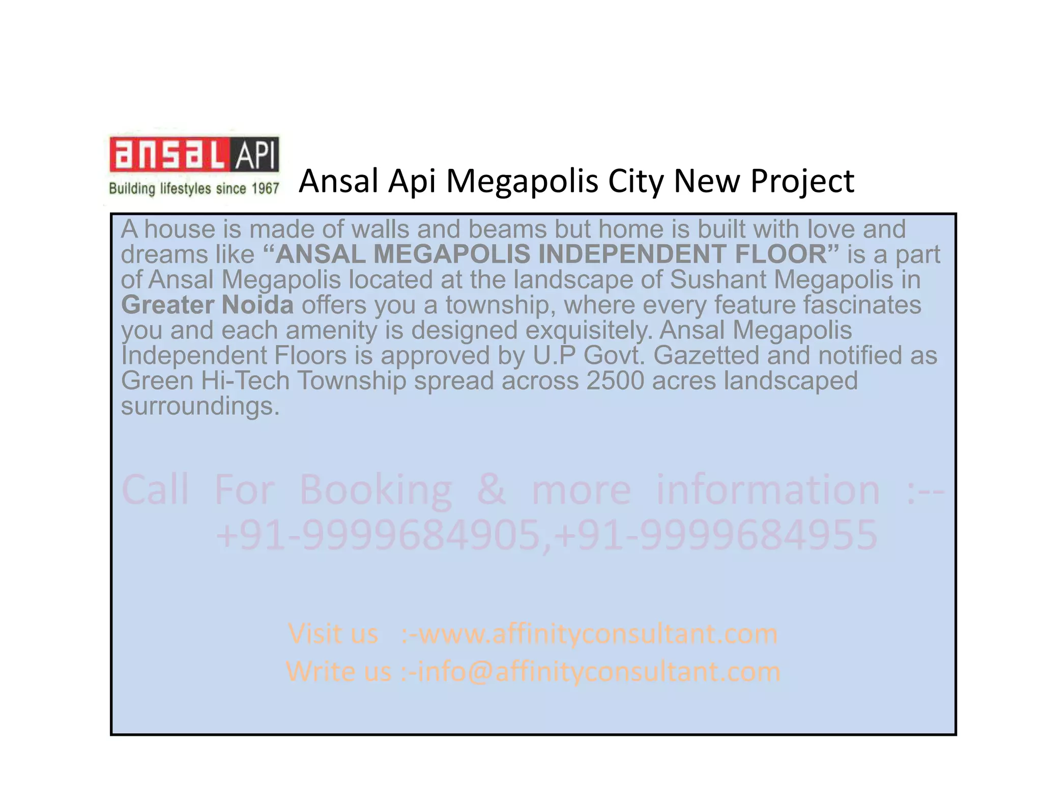 Megapolis city new project greater noida | PDF