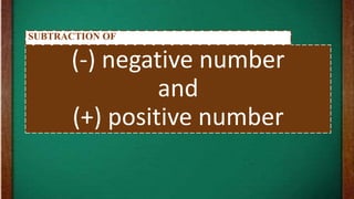 addition and subtraction of integer by Mega Asmara | PPTX