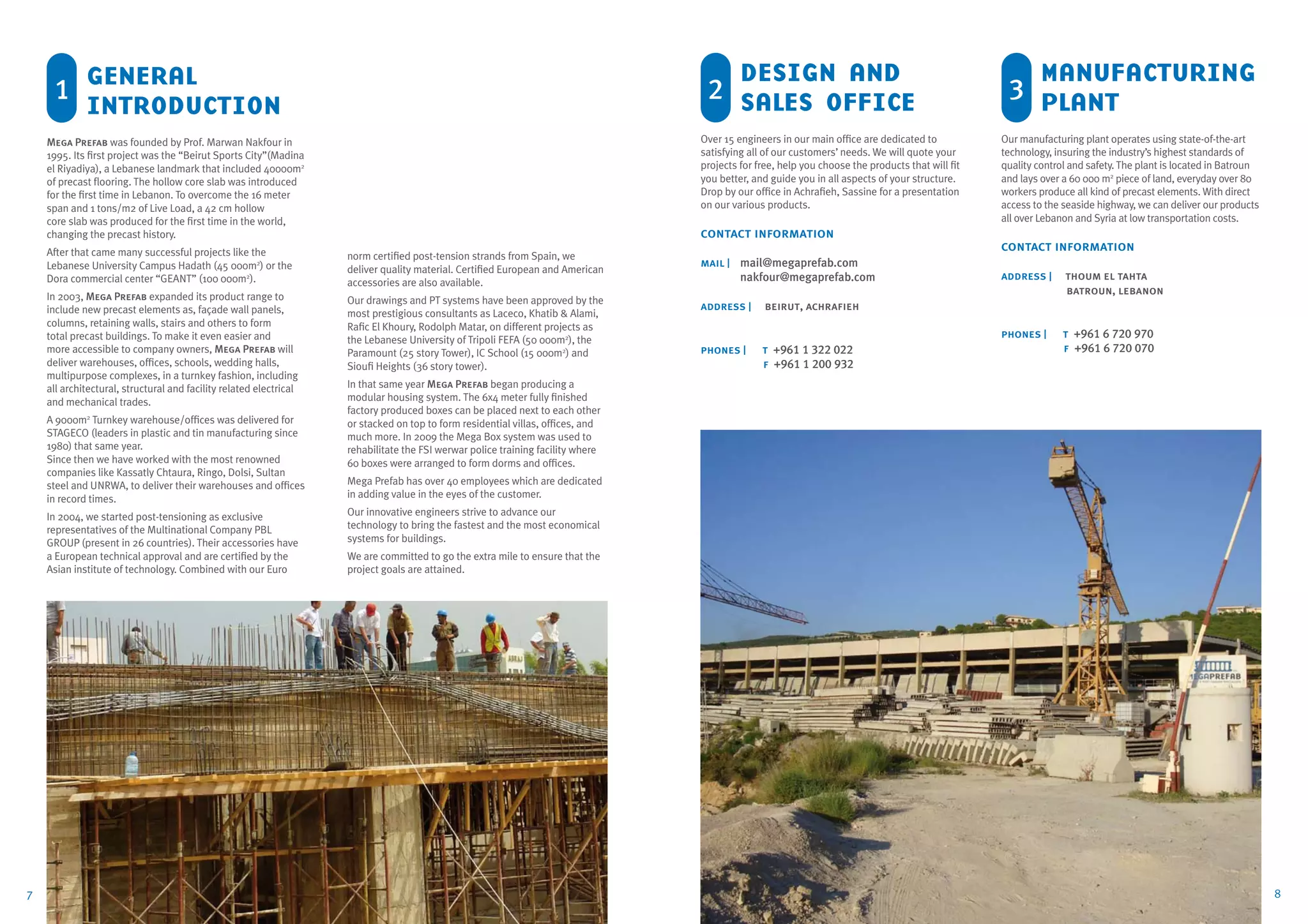 Mega prefab company profile | PDF | Civil Engineering Industry | Industries