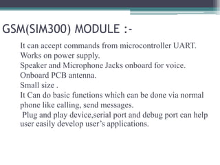 ALCOHOL DETECTION SYSTEM USING GSM TECHNOLOGY | PPTX | Technology ...