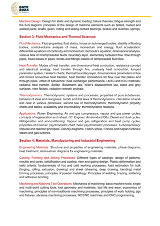 GATE Exam Mechanical Engineering Syllabus | PDF