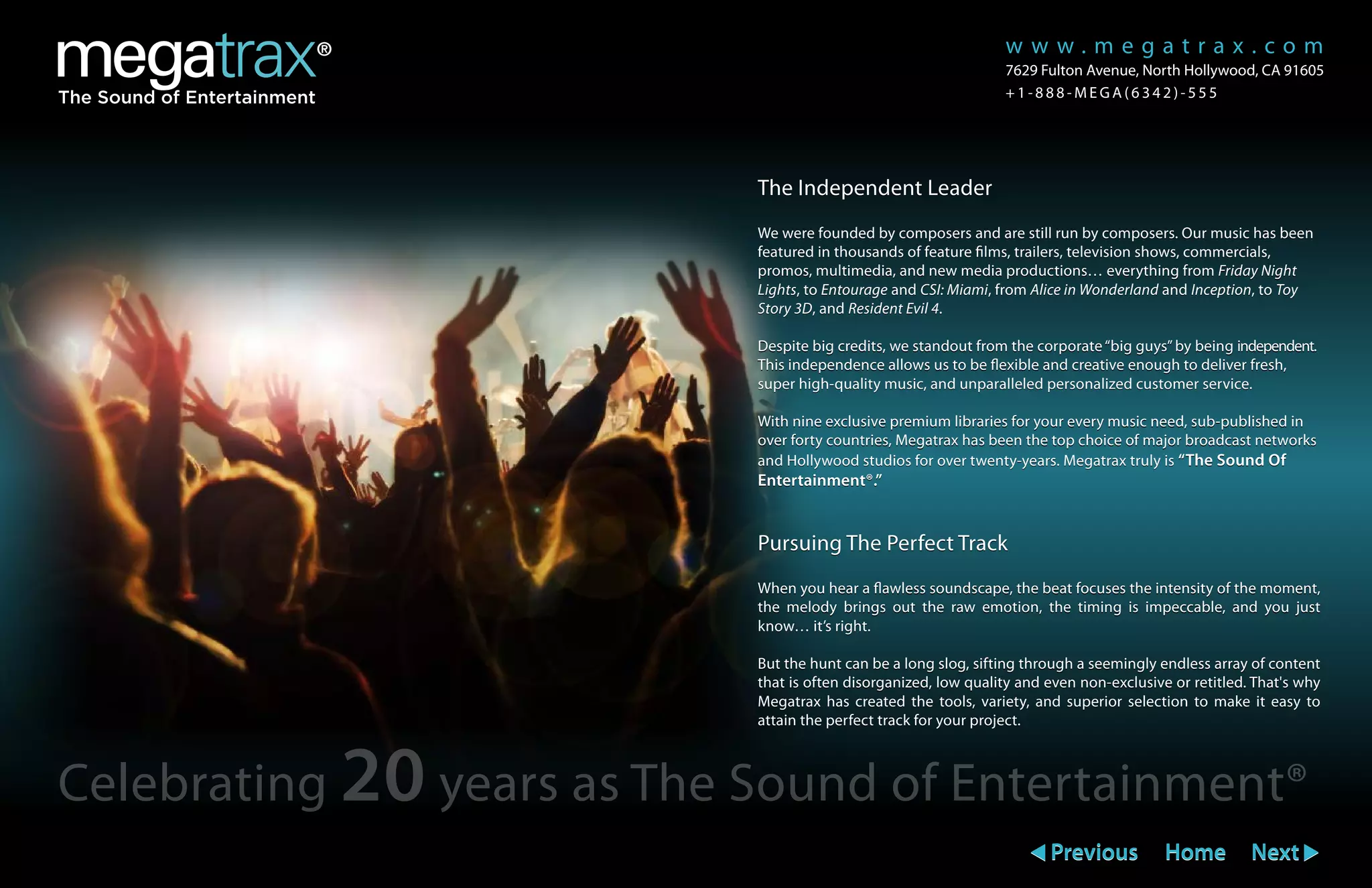 Megatrax Production Music brochure and sizzle reel | PDF