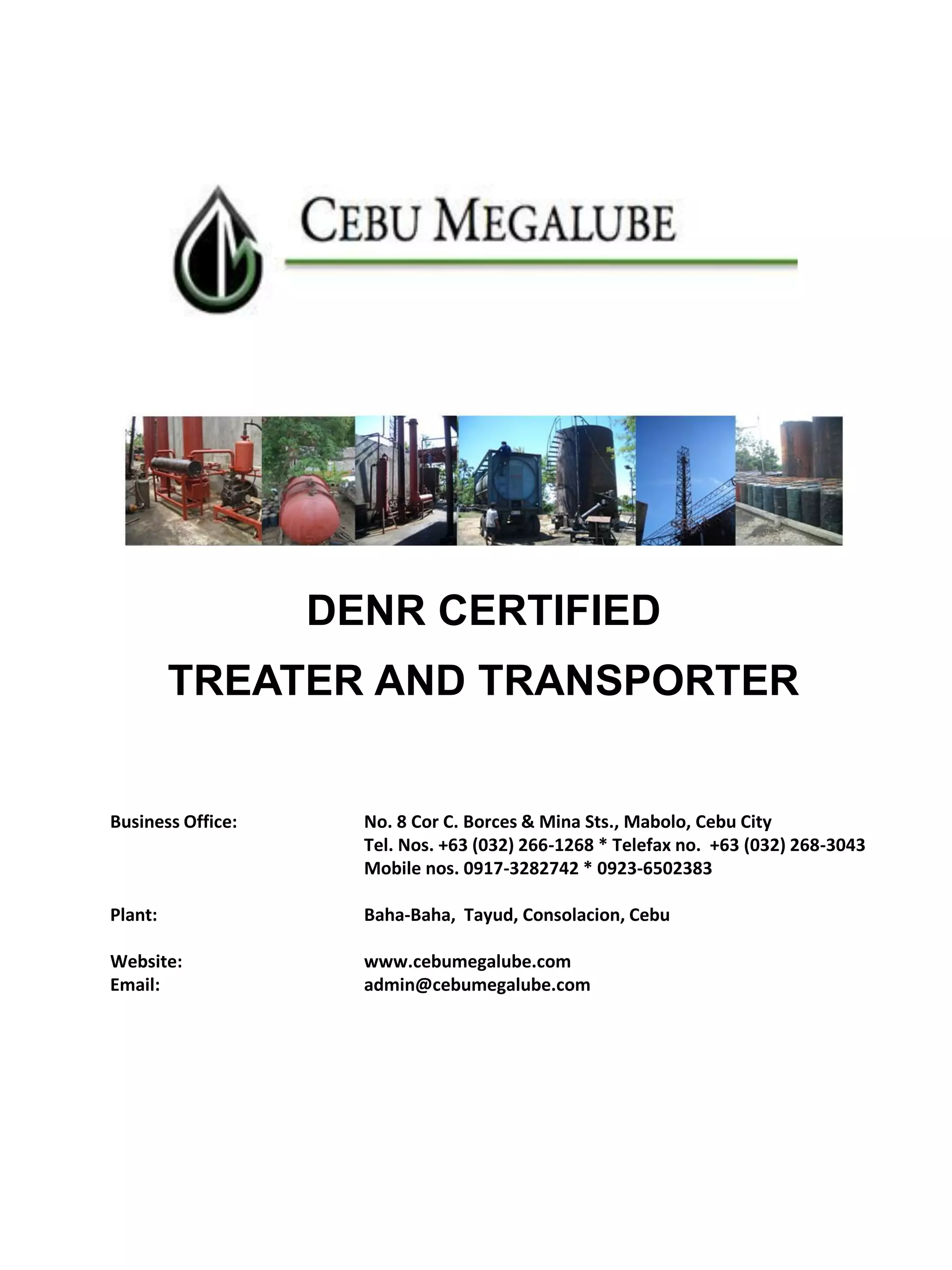 Cebu Megalube: Hazardous Waste Treater, Transporter & Bunker Fuel ...