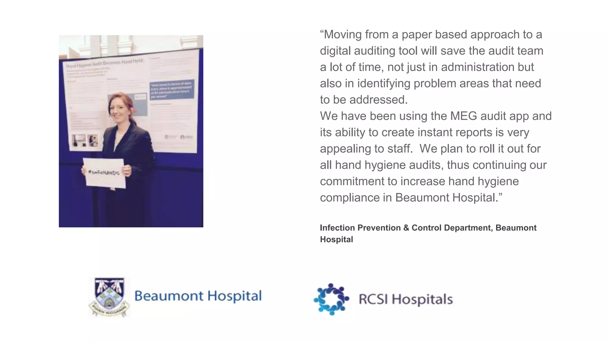 MEG Hand Hygiene Audit System - National Healthcare Conference 2015 | PPTX