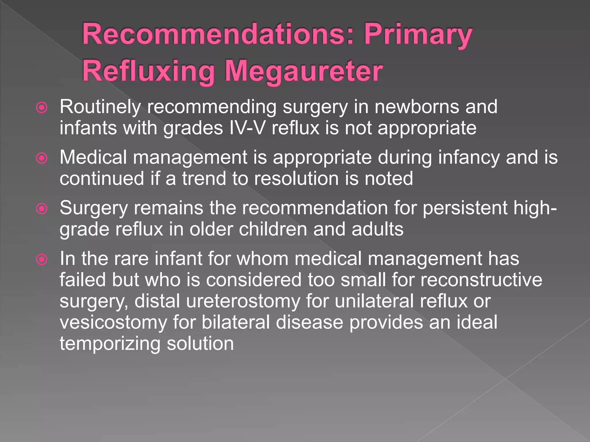 Megaureter ppt. Types, pathophysiology, evaluation and management. | PPTX