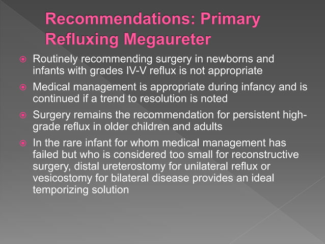 Megaureter ppt. Types, pathophysiology, evaluation and management ...