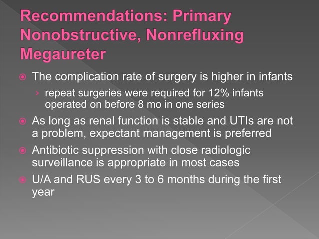 Megaureter ppt. Types, pathophysiology, evaluation and management. | PPT