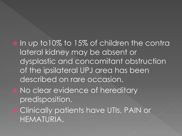 Megaureter ppt. Types, pathophysiology, evaluation and management ...